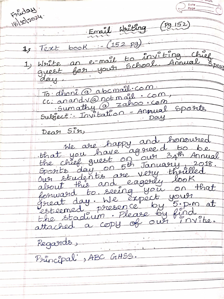 11th English General Writing 1) E-Mail Writing 2) Question Tags | PDF
