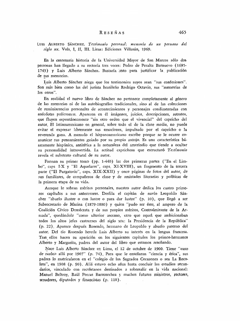 Reseña de Testimonio Personal I, II y III, de LAS | PDF | Ciencias ...