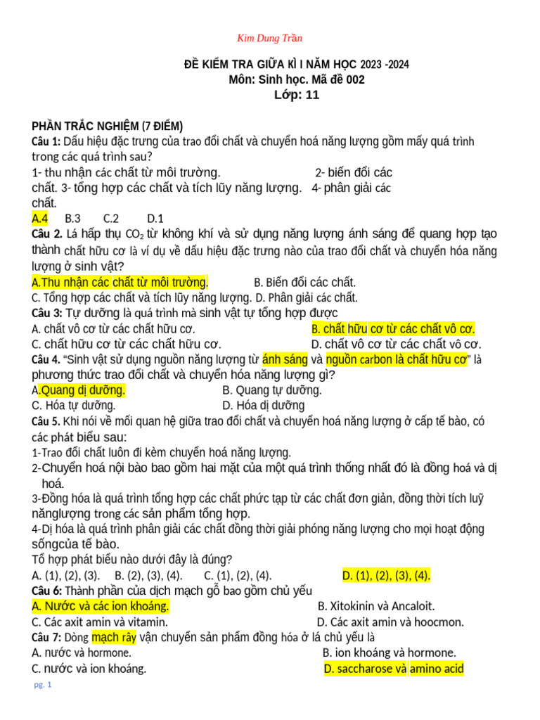 GKI-đề 2 -HS | PDF