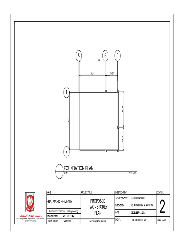 Era - House Plan - Foundationplan | PDF
