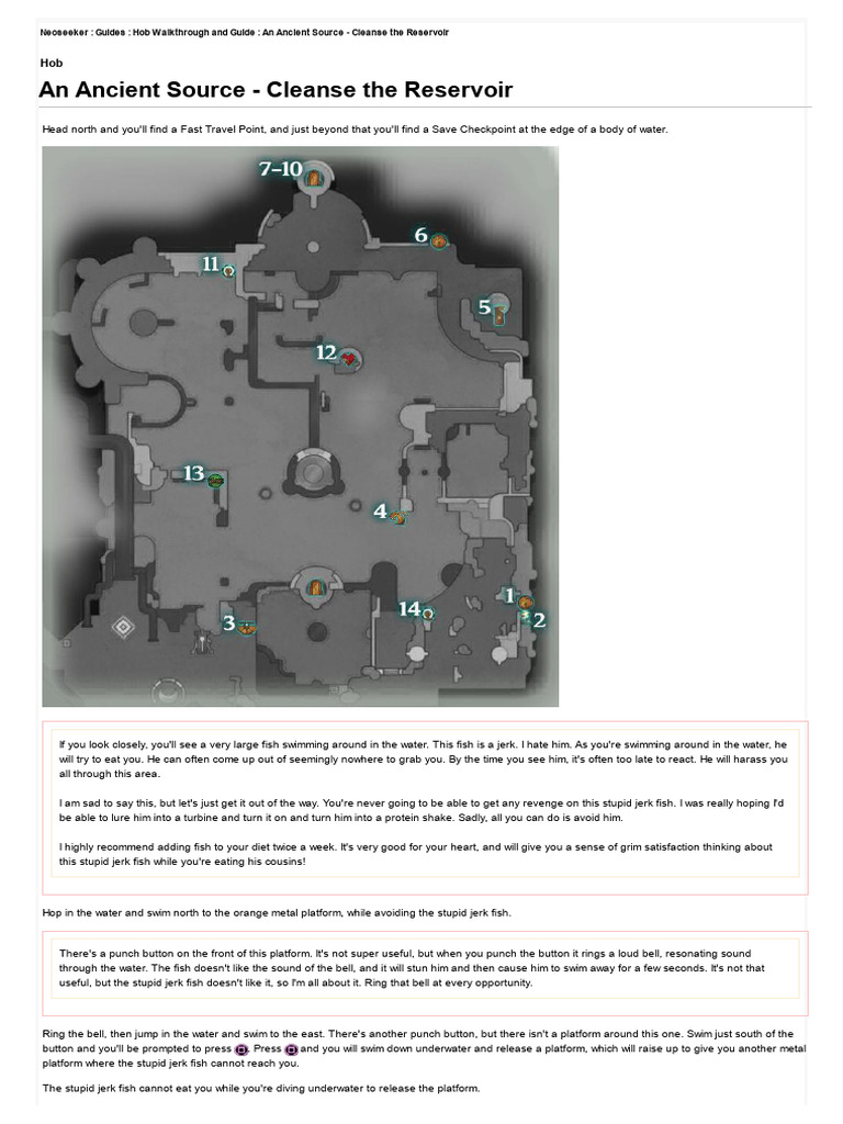 An Ancient Source - Cleanse The Reservoir - Hob Walkthrough - Neoseeker ...