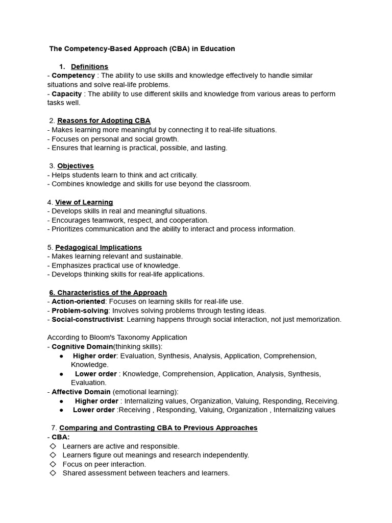 Cba | PDF | Learning | Knowledge