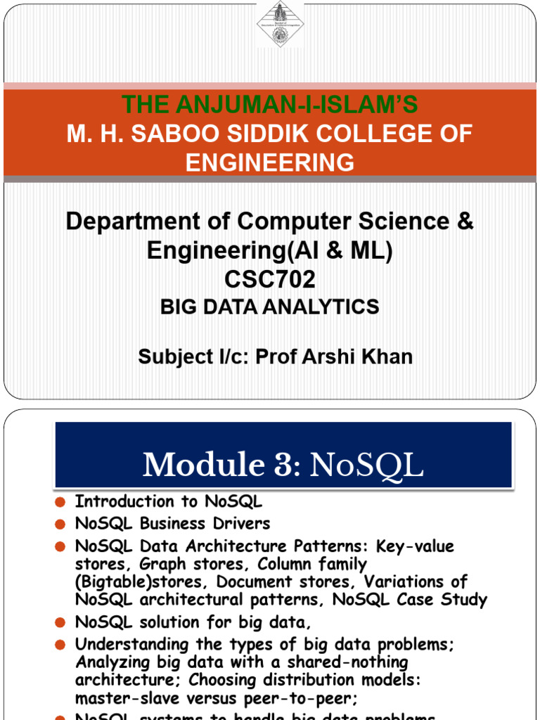 Bda CHP 3 | PDF | No Sql | Databases