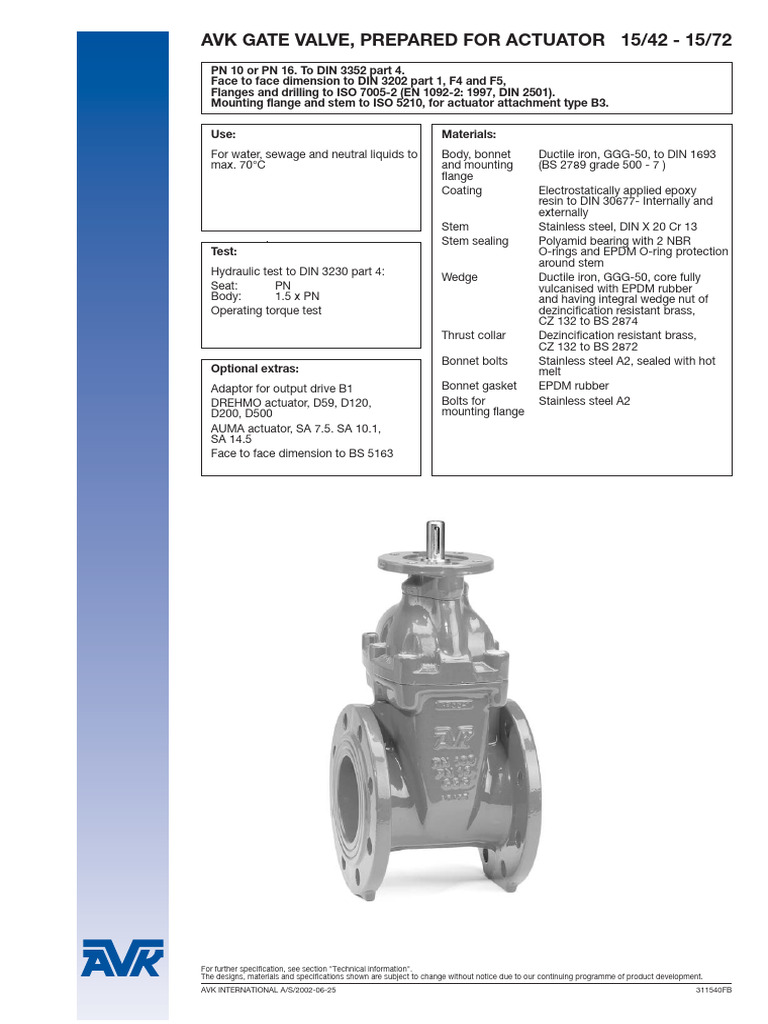 15-72 Flange gate valve | PDF | Valve | Plumbing