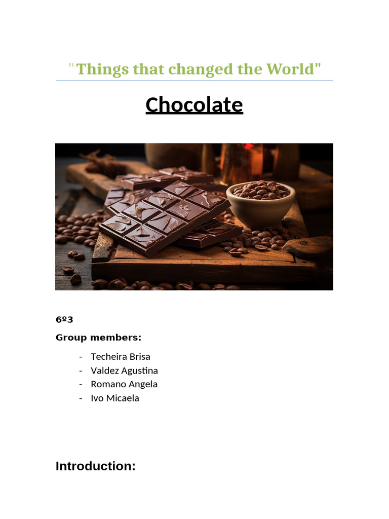 Chocolate 2 | PDF | Chocolate | Foods