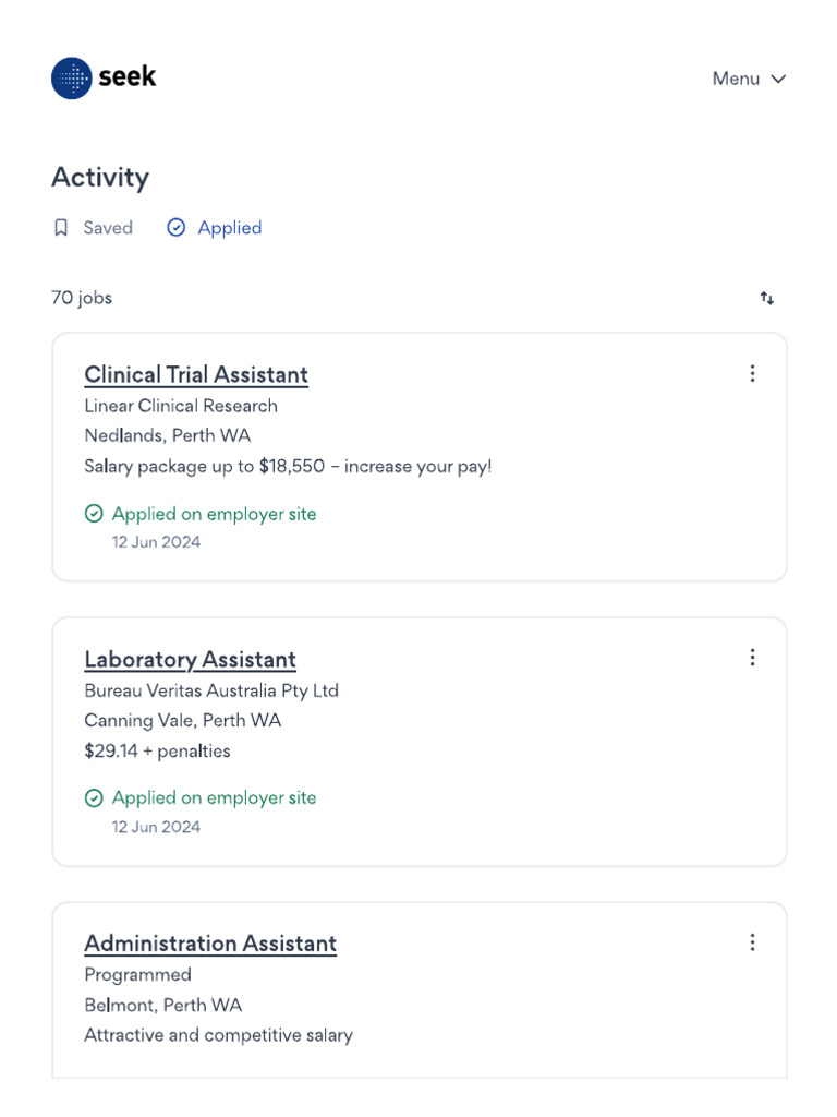 Seek Applications June | PDF