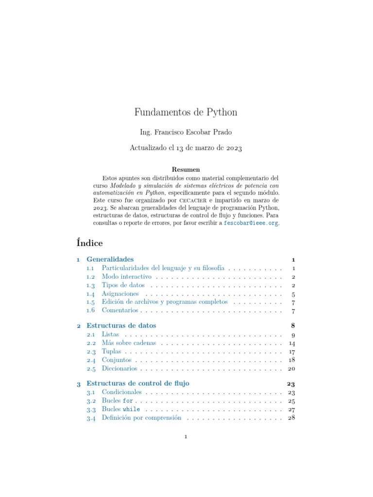 Apuntes | PDF | Python (lenguaje de programación) | Función (Matemáticas)