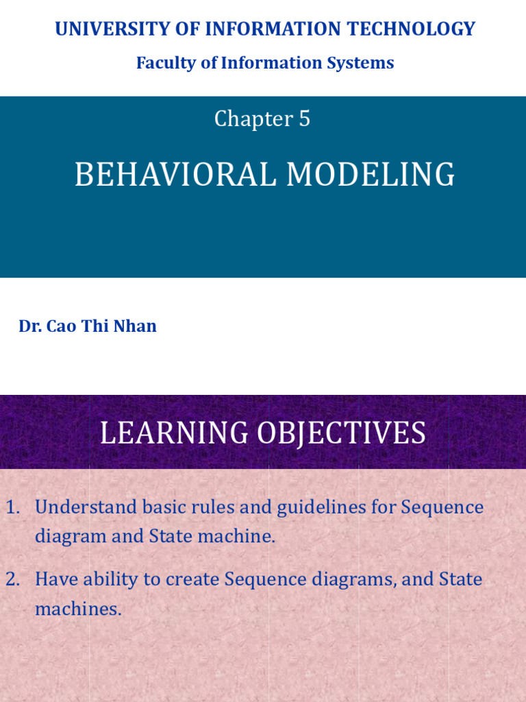 C5 - Behavioral Modeling - Nogd | PDF | Use Case | Software Engineering
