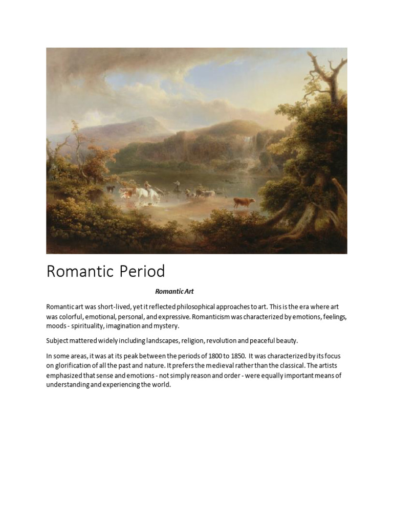 Romantic Period | PDF | Romanticism | Francisco Goya