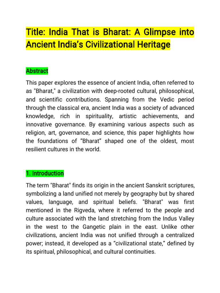 Indian Ancient Cultural Heritage | PDF | Moksha | Vedas