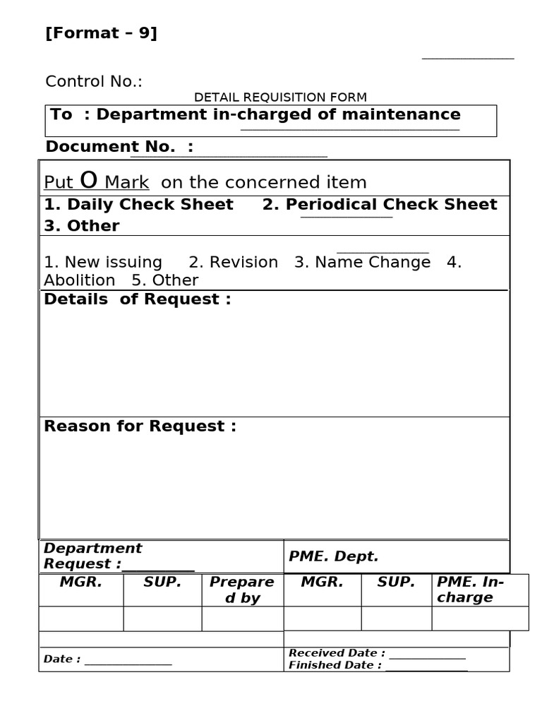 F PME 009 - Detail Requisition Form | PDF | Finance & Money Management