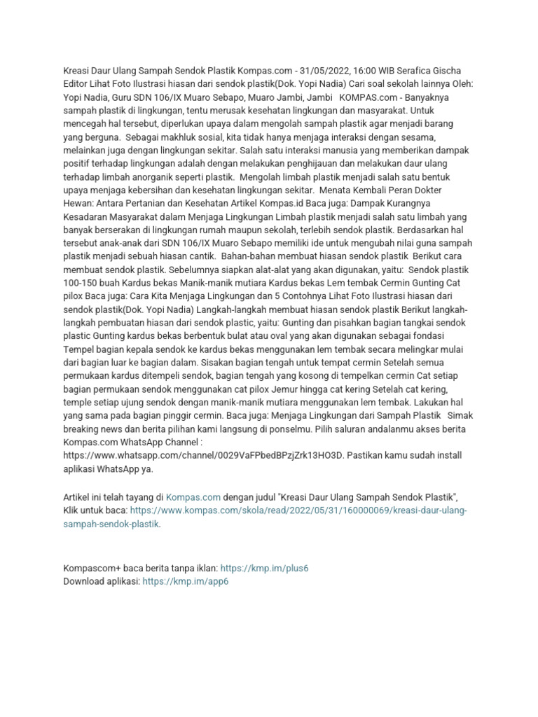 Kreasi Daur Ulang | PDF