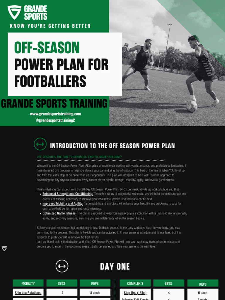Off Season Power Plan | PDF | Physical Fitness | Anatomical Terms Of Motion