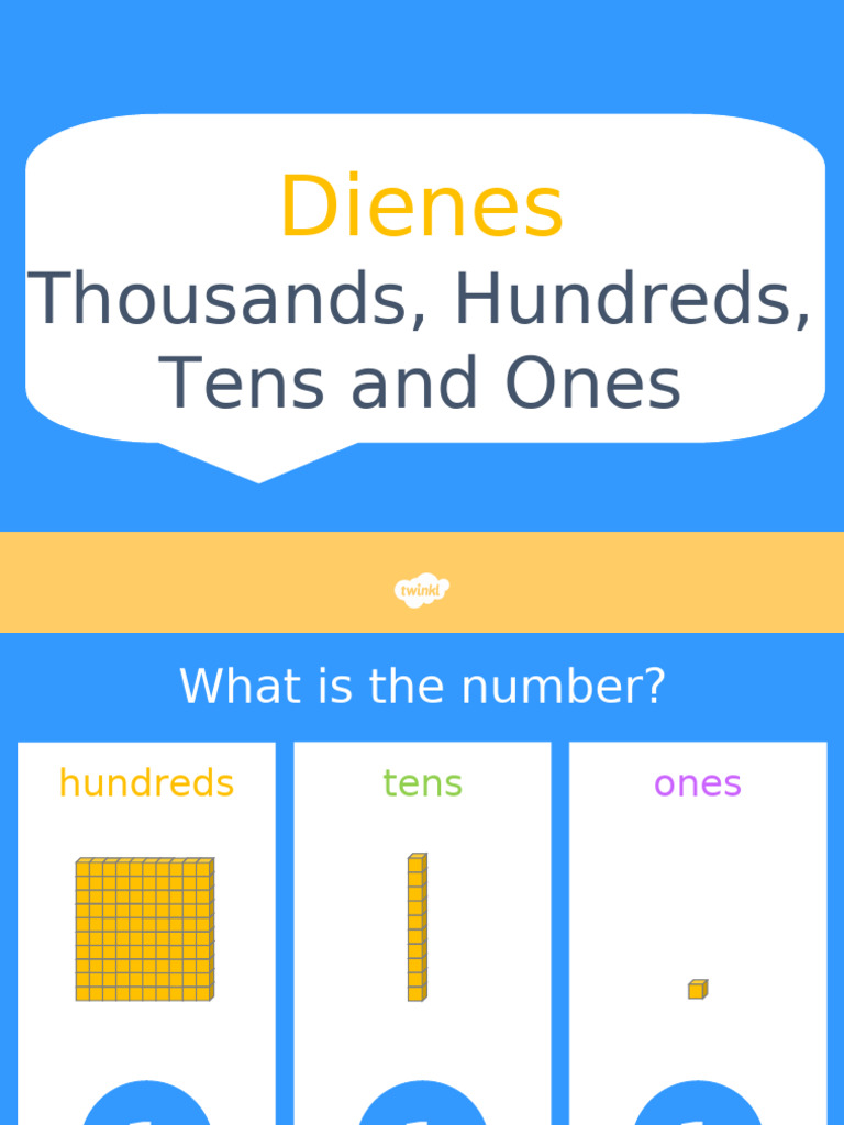 t2 M 4403 Place Value Dienes Thousands Hundreds Tens and Ones ...