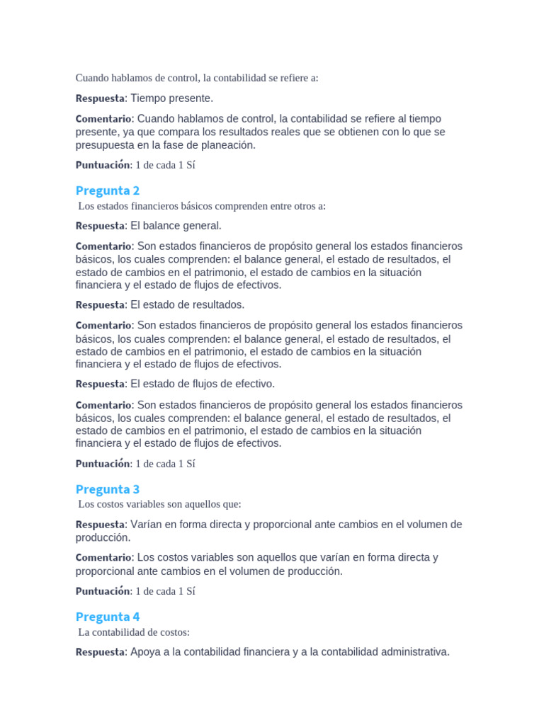 Control y Principios en Contabilidad | PDF | Contabilidad | Estado ...