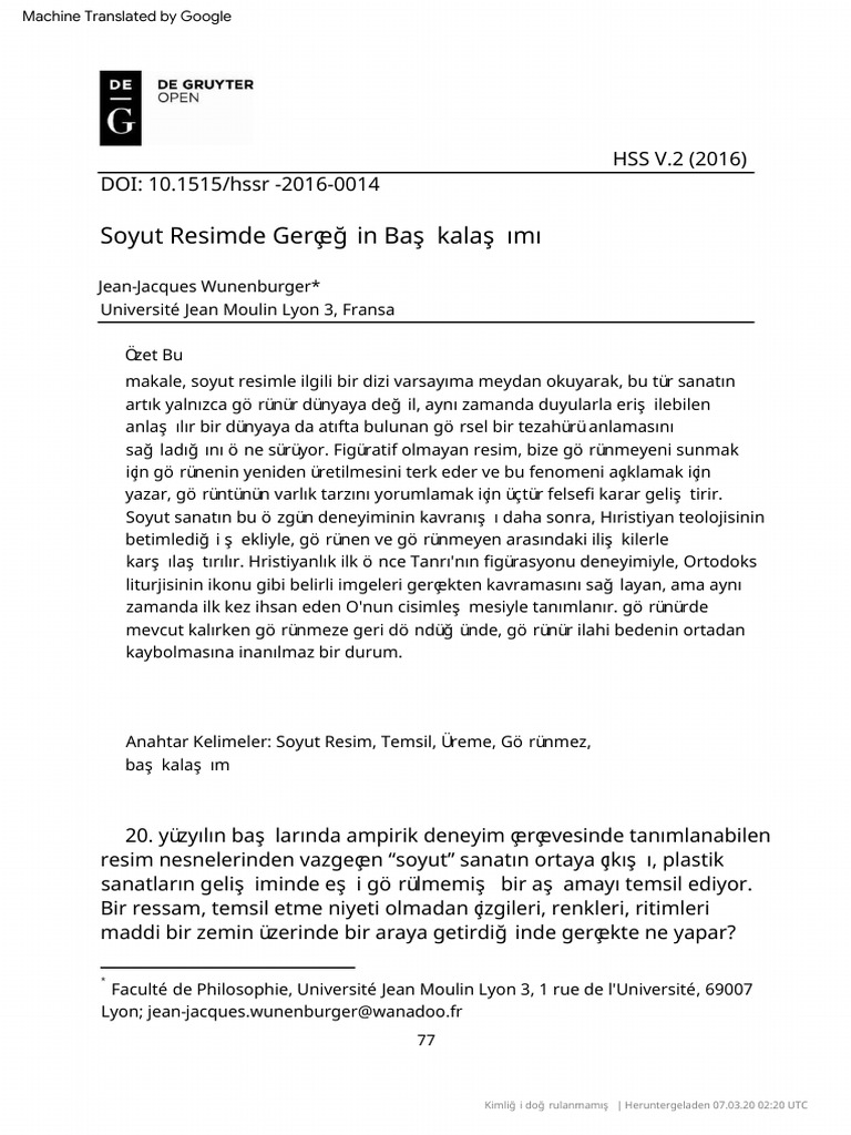 (22855920 - Human and Social Studies) The Transfiguration of The Real ...