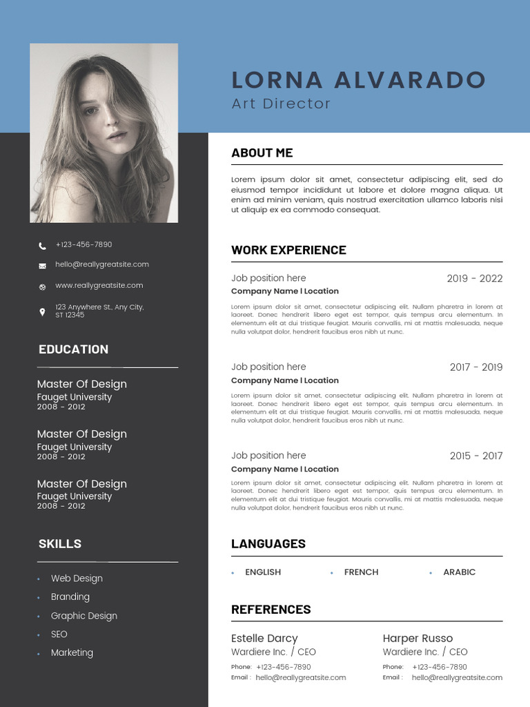 Black White Minimalist CV Resume | PDF