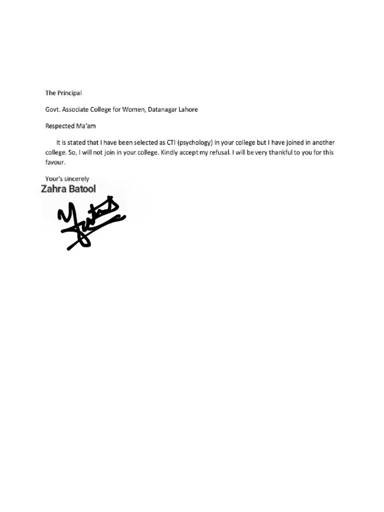 Refusal Letter | PDF