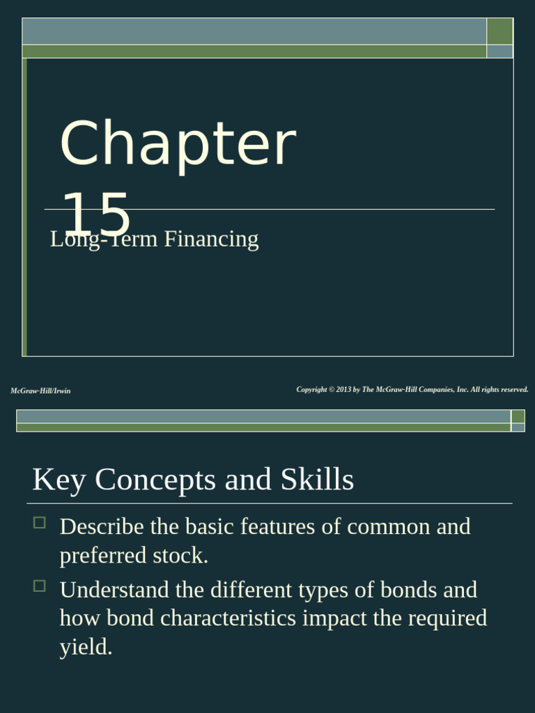 Chap015 | PDF | Bonds (Finance) | Preferred Stock