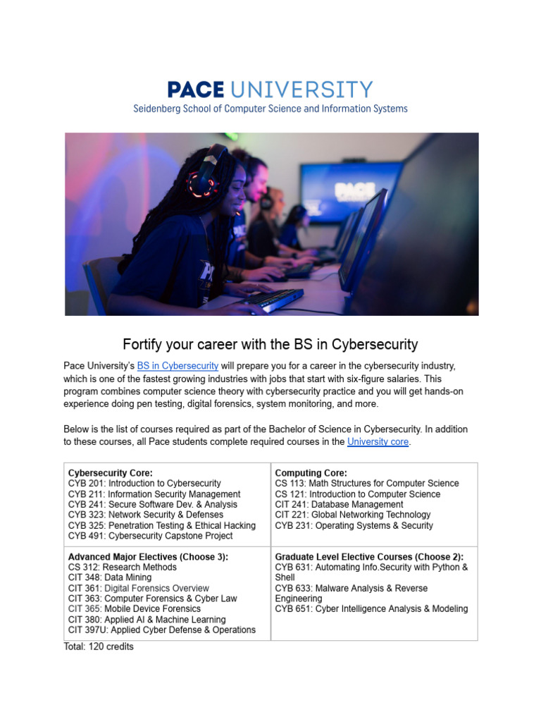 Program Curriculum Cybersecurity Bs | PDF