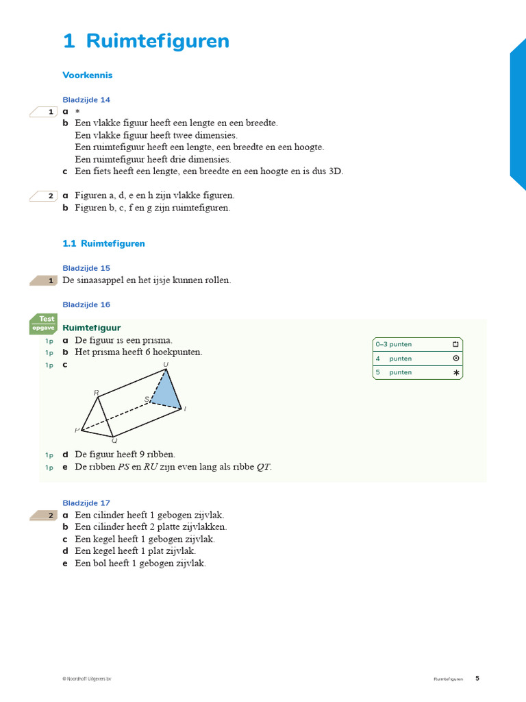 1 Ruimtefiguren: Voorkennis | PDF