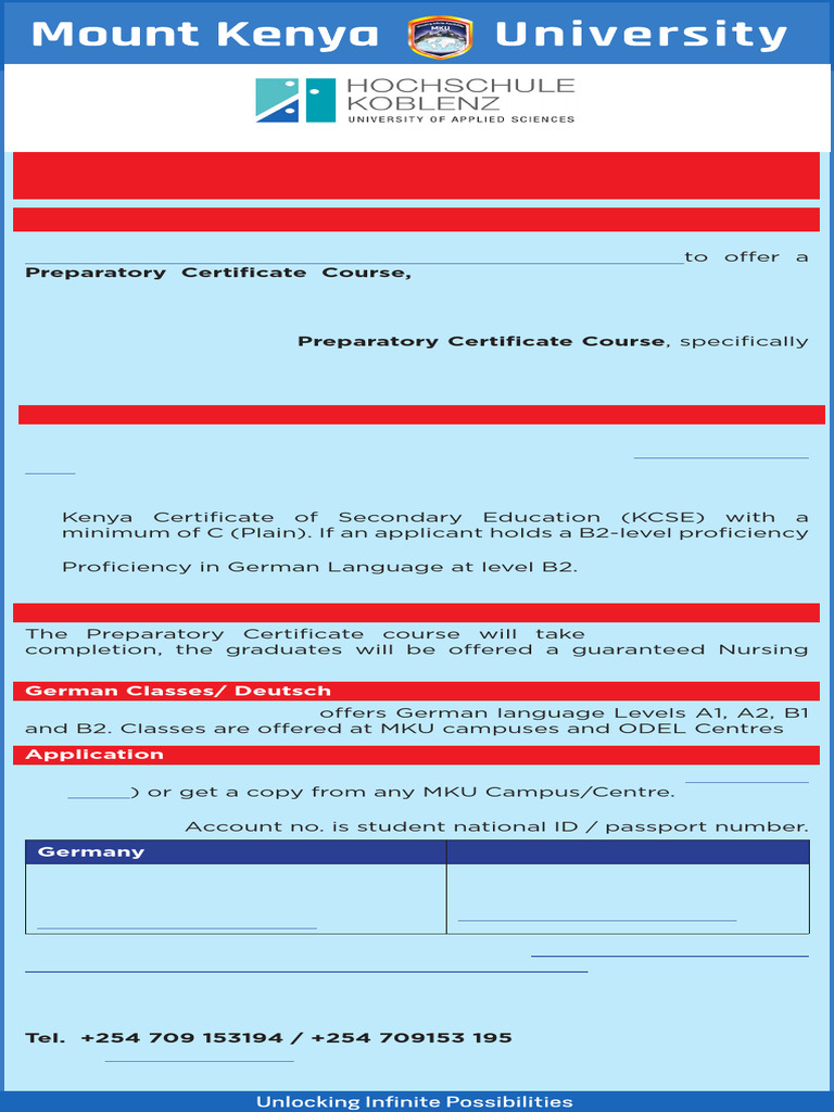 MKU German Nursing Apprenticeship Course | PDF | Educational Stages