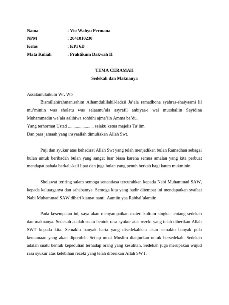 Tema Ceramah-1 | PDF