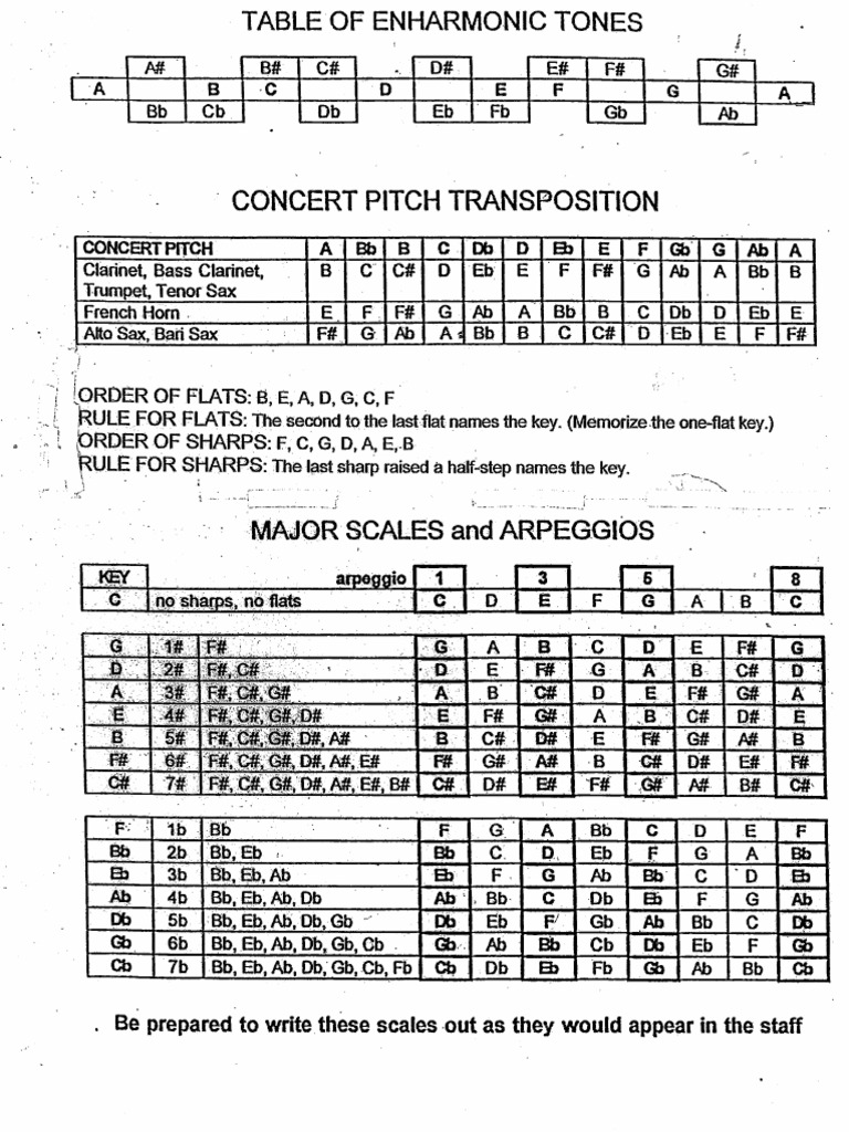 BB Clarinet 12 Major Scales | PDF | Elementary Organology | Musicology