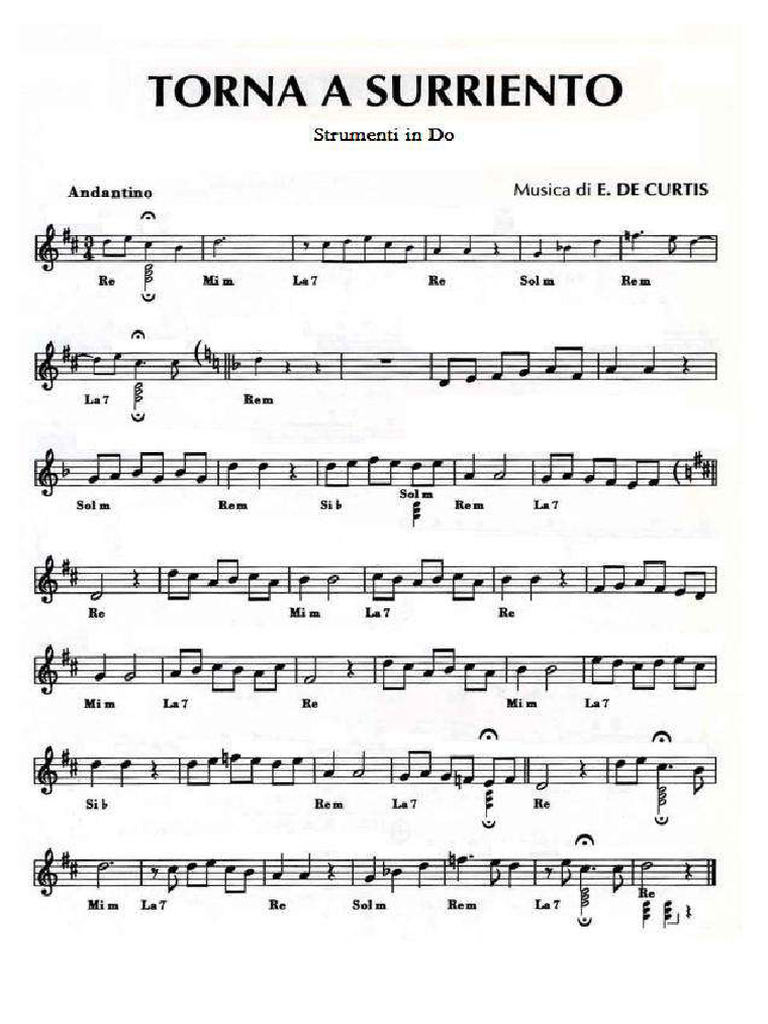 02 Torna A Surriento | PDF