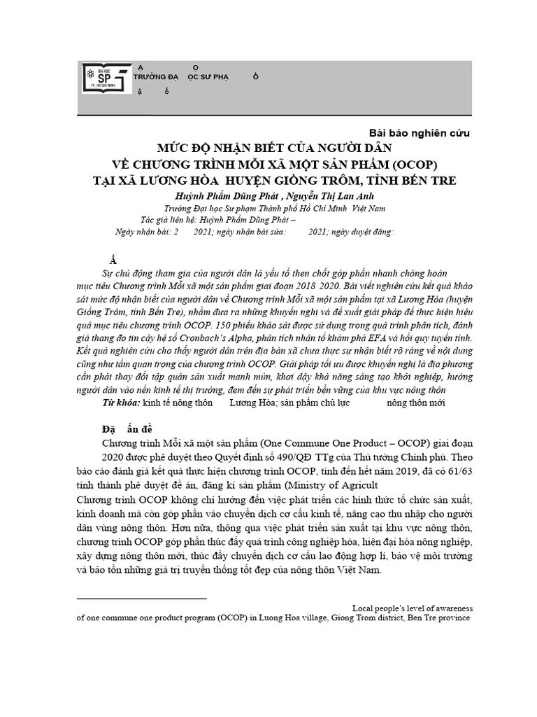 đề tài ocop | PDF