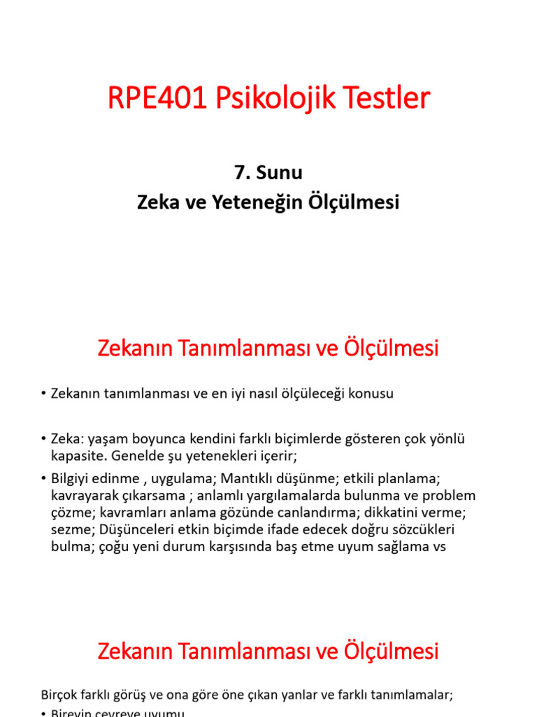 Psikolojik Testler | PDF