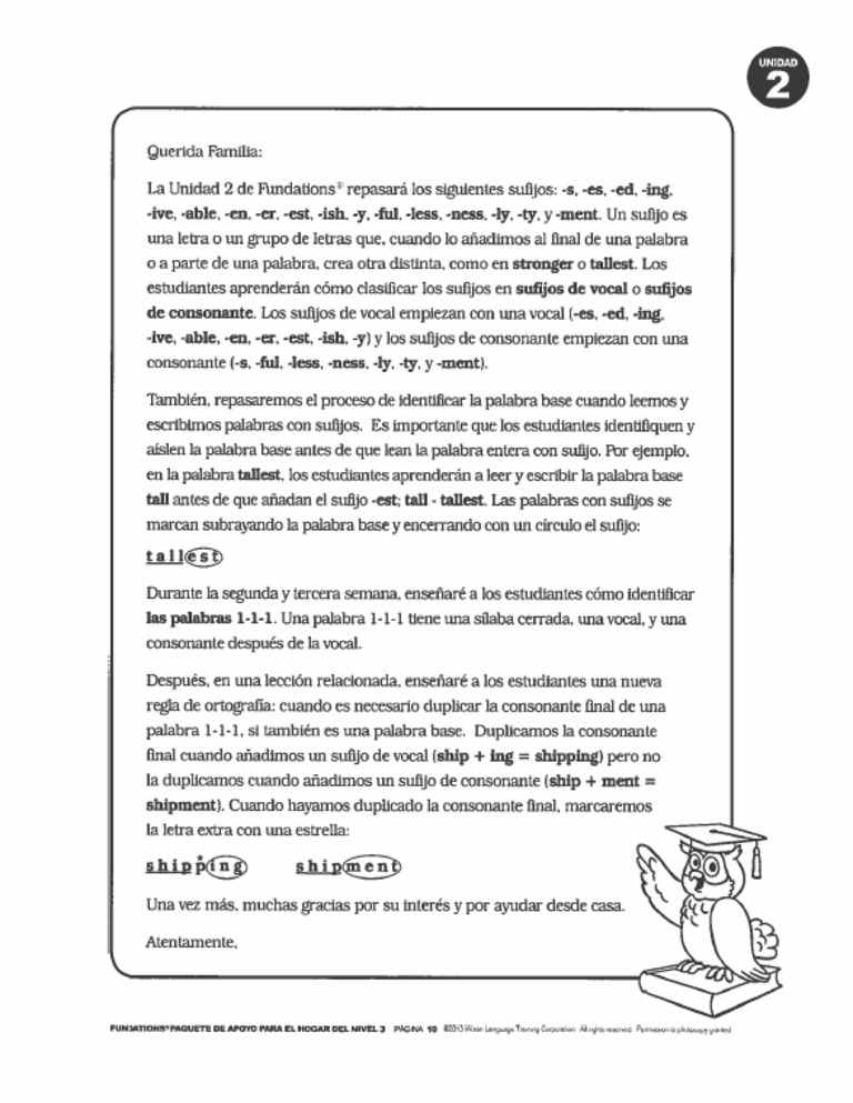 Level 3 Unidad 2 Famillia | PDF