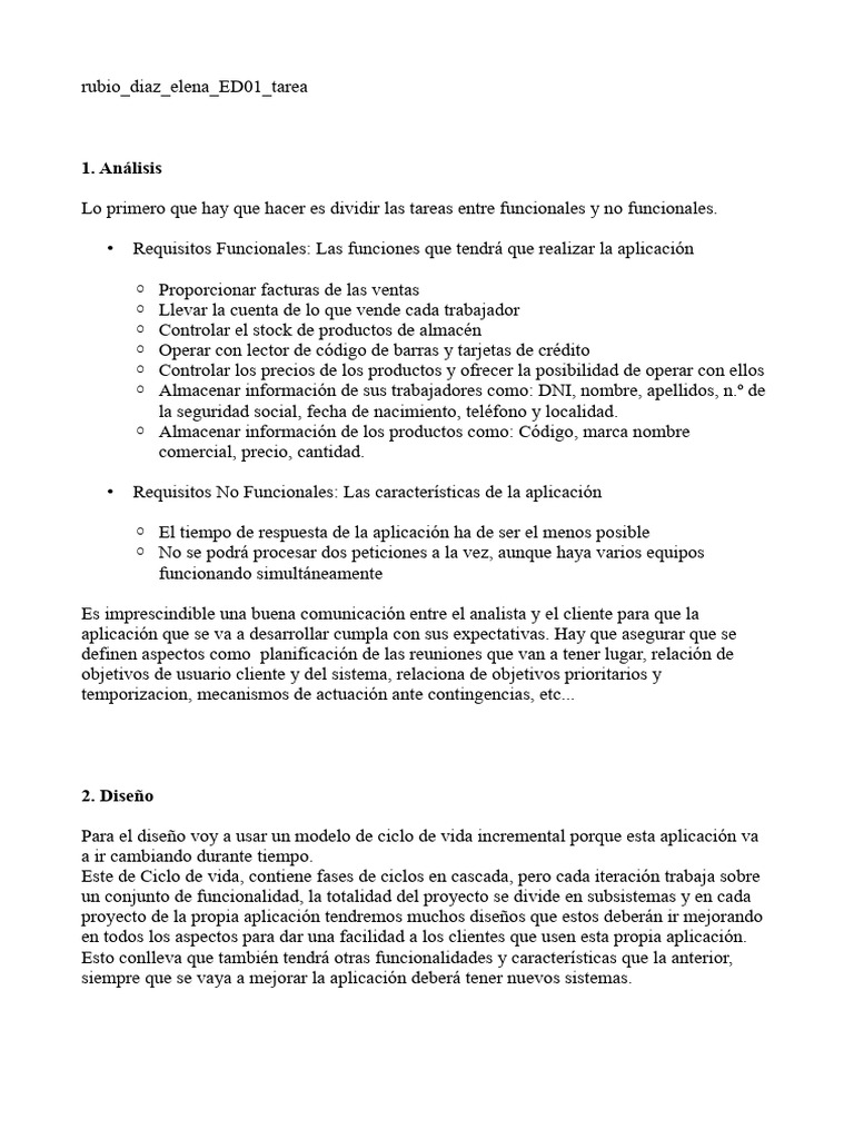 Rubio Diaz Elena ED01 Tarea | PDF | Software | Programa de computadora