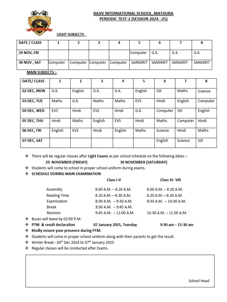 ut-2 schedule(1-8) | PDF