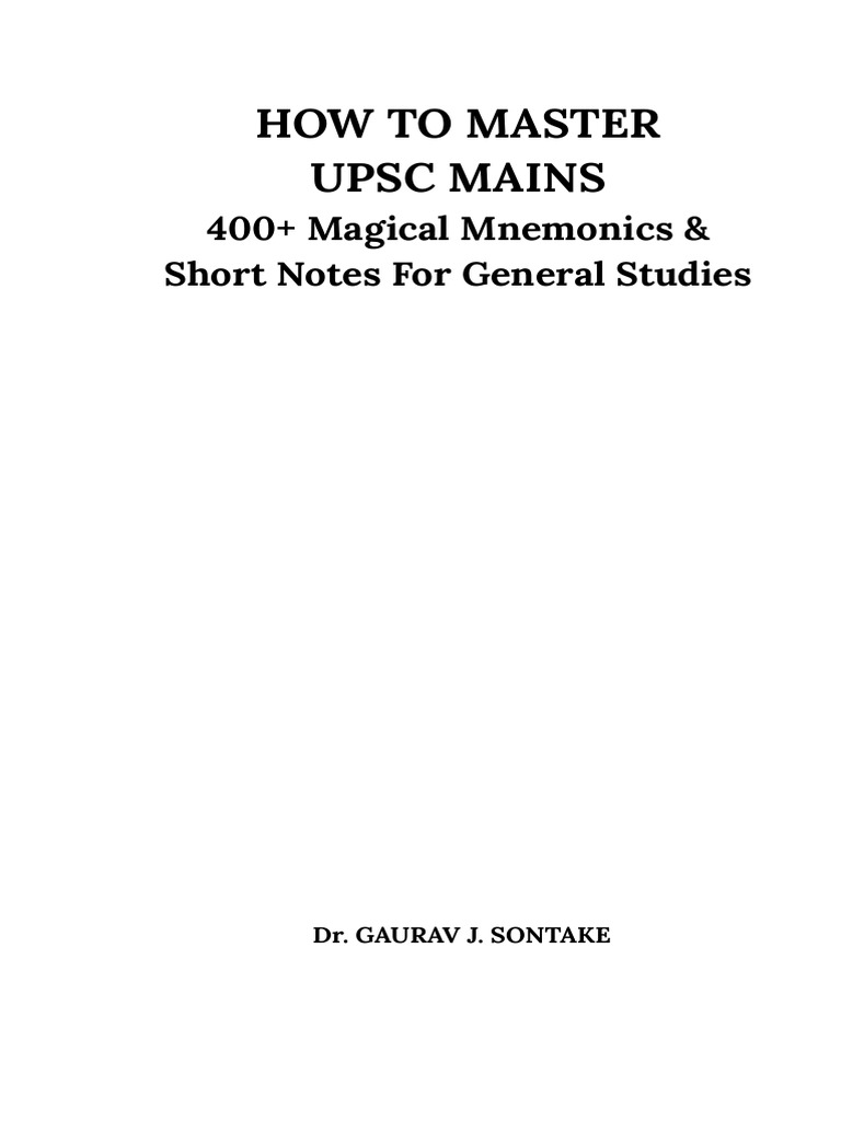 How To Master Upsc Mains | PDF
