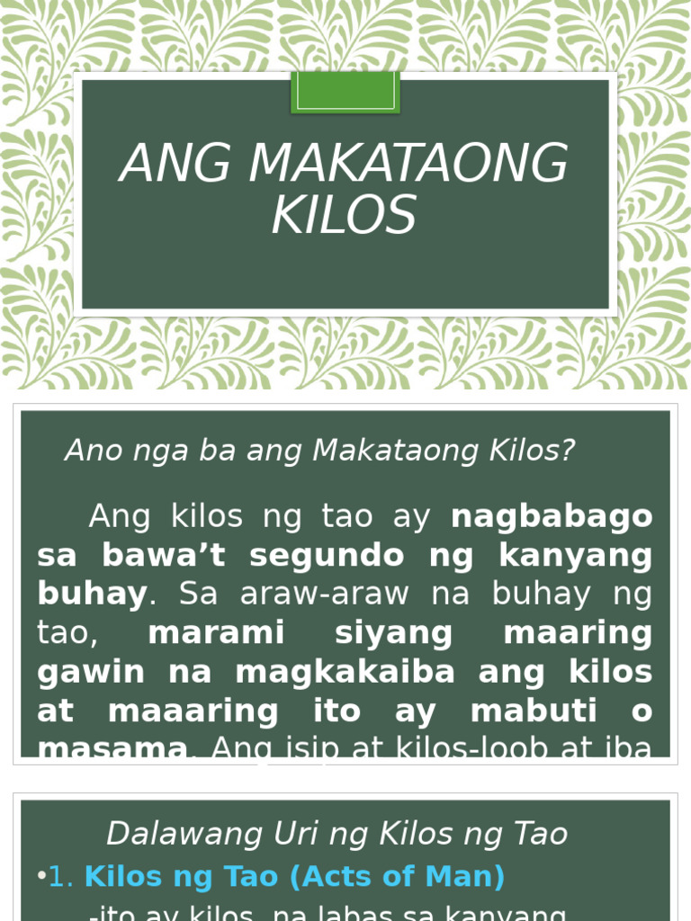 Modyul 1Ang-Makataong-Kilos | PDF