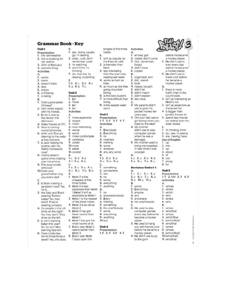 Full Blast Plus 3 Könyv Megoldása | PDF