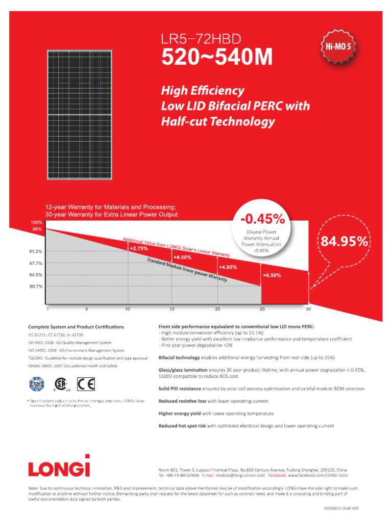 Bifacial Module Datasheet | PDF