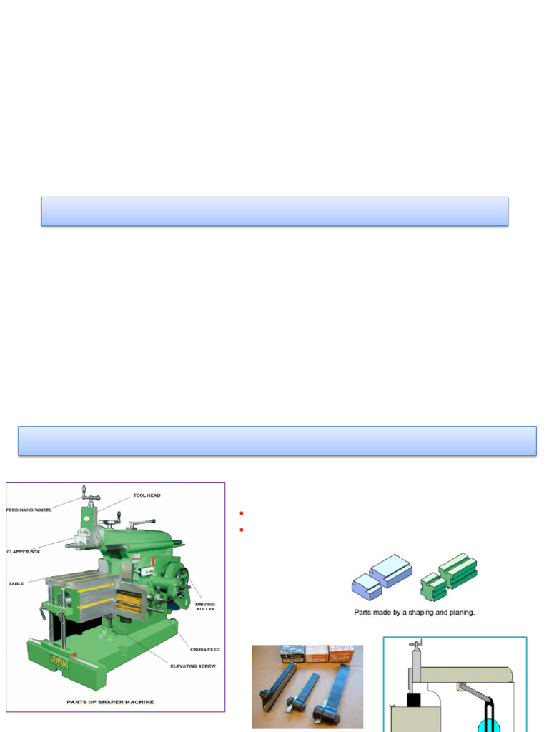 08 Linear Cutting Processes (Shaper, Planer, Slotter, Broaching and Sawing) | PDF | Machining ...