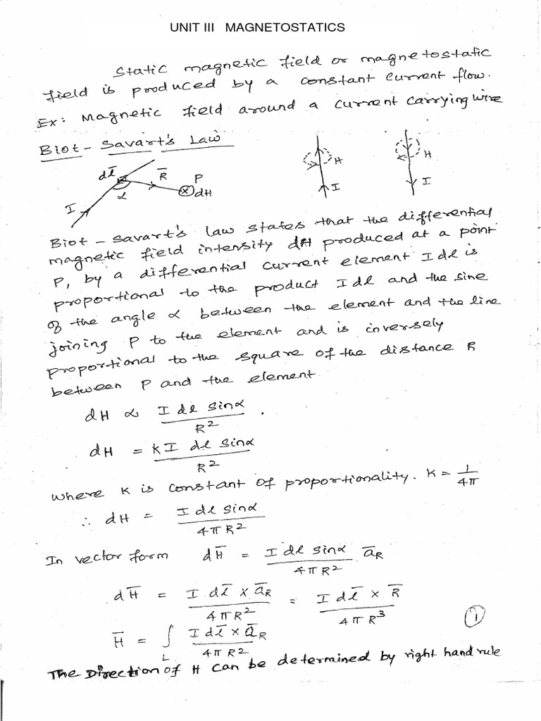 EMF Notes-Unit III | PDF