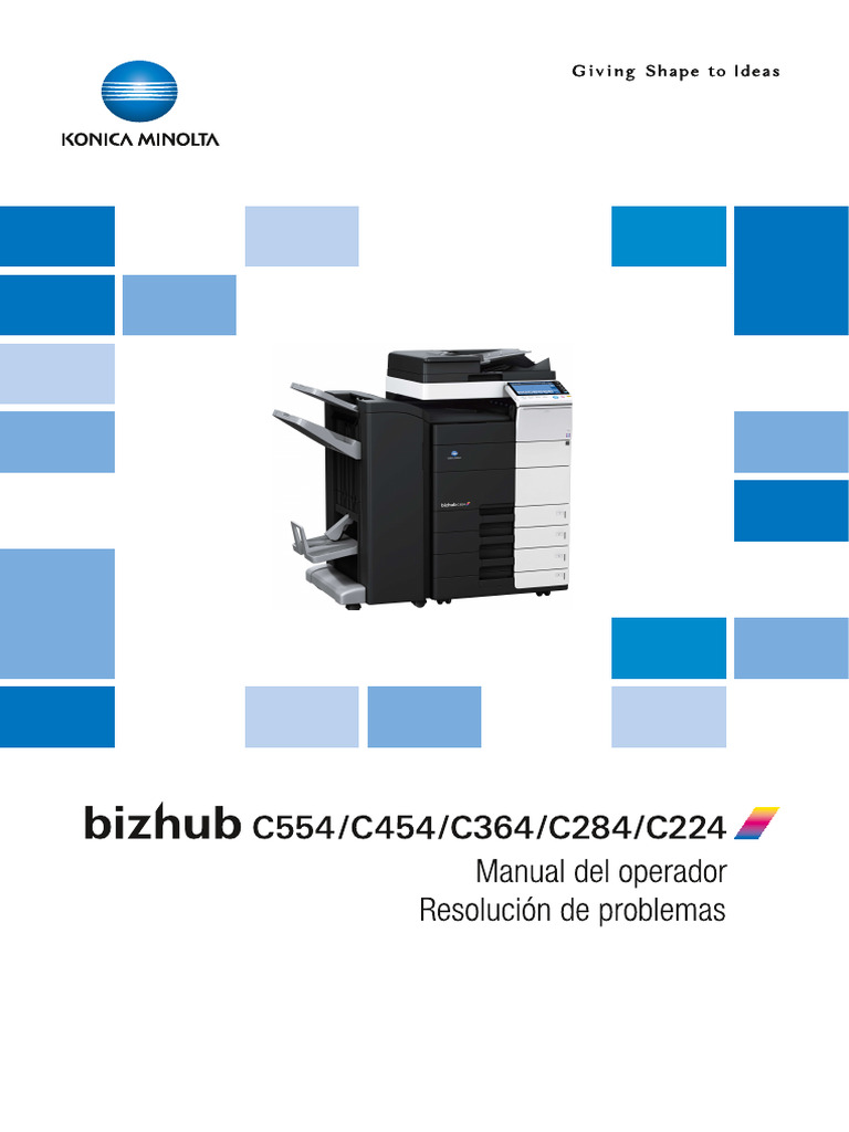Bizhub C454 - Maintenance | PDF | Pantalla táctil | Cambiar