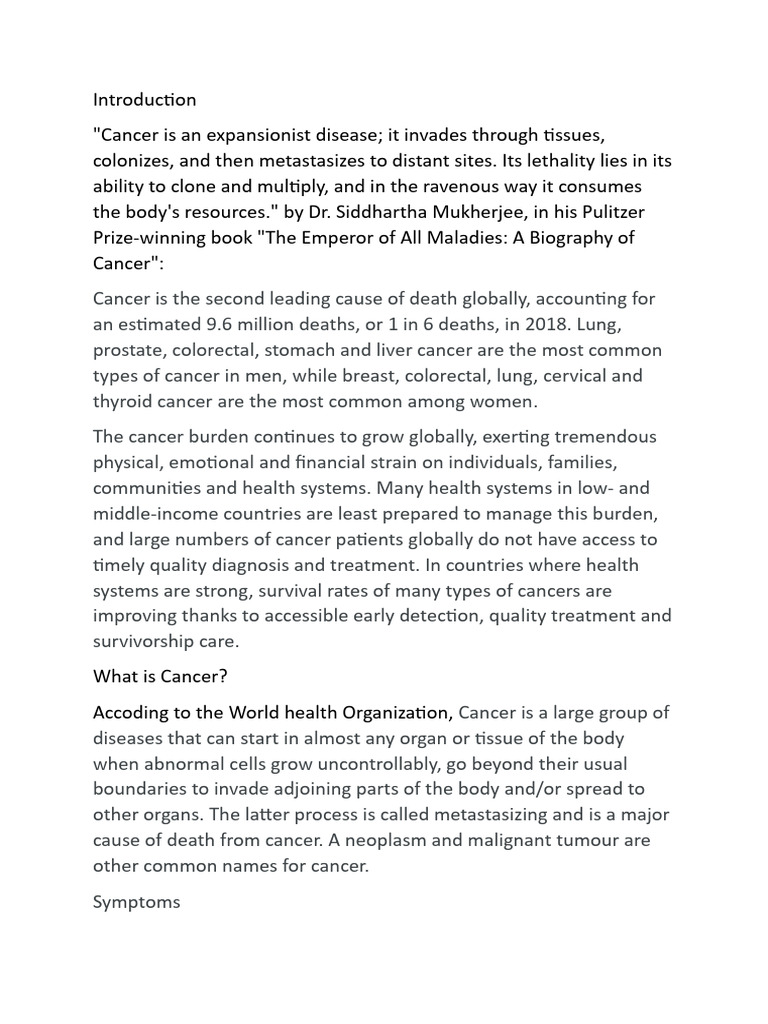 Cancer | PDF | Cancer | Carcinogen