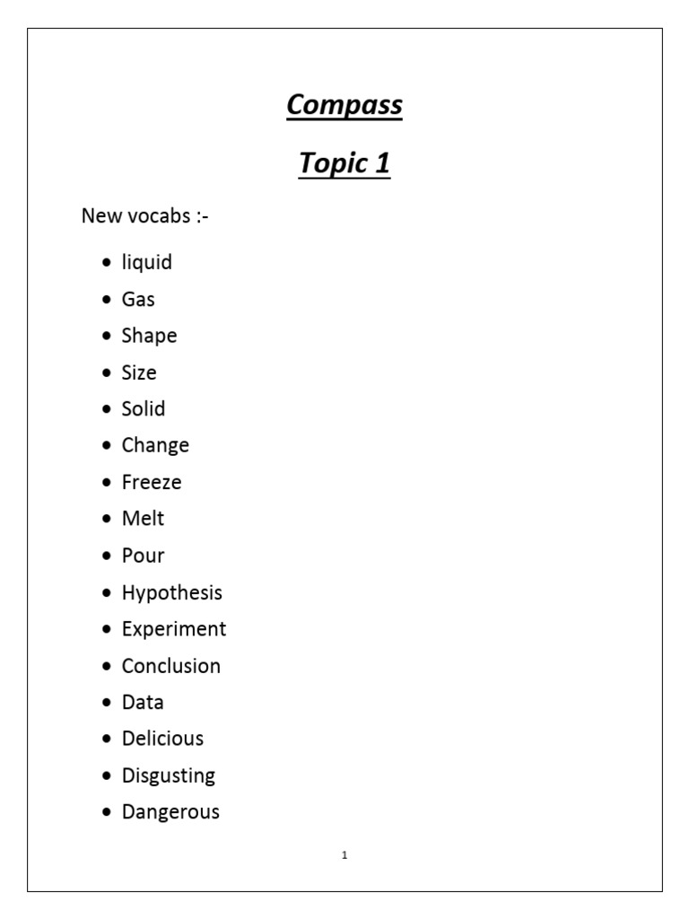 compass 1 | PDF | Water | Adjective