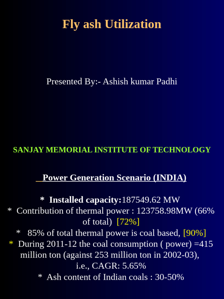 Fly ash Utilization | PDF | Brick | Cement