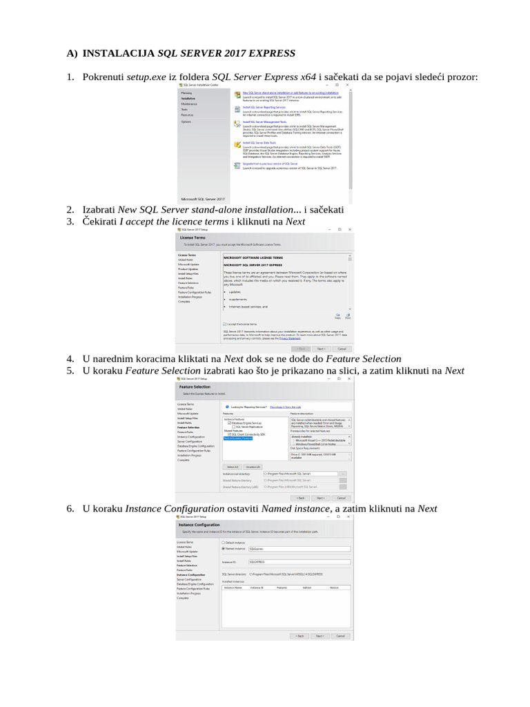 Instalacija SQL Servera 2017 I SSMSa | PDF