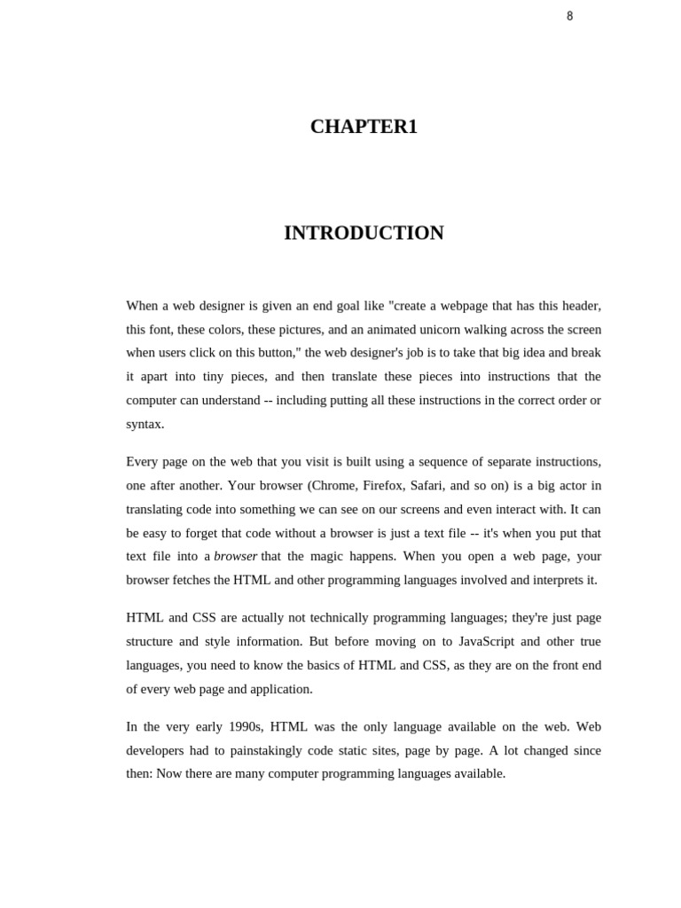 Chapter 1 | PDF | Html Element | World Wide Web