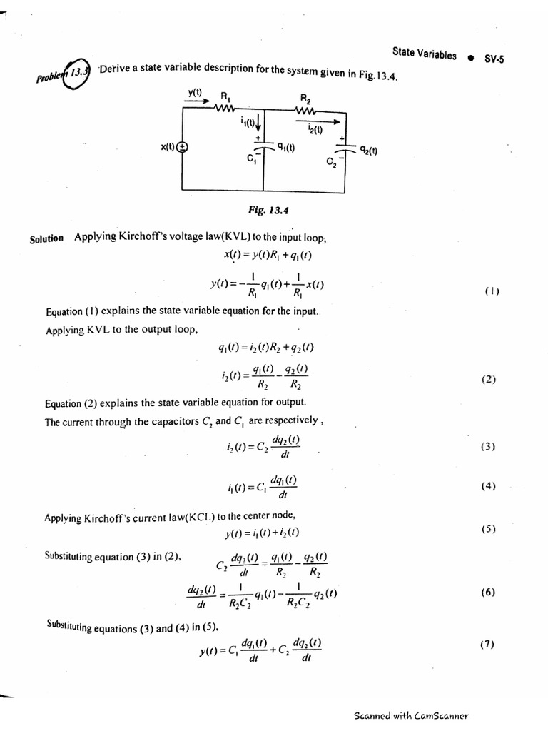 State Variable Math | PDF