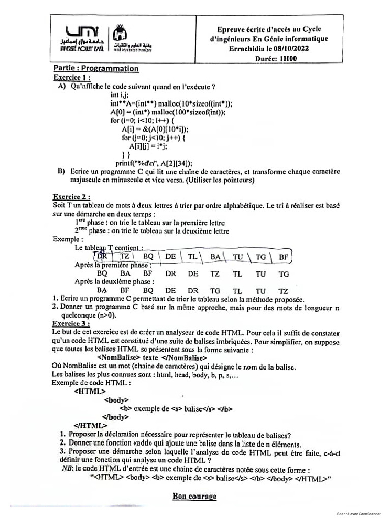 Concours Cycle FSTE 2022 | PDF