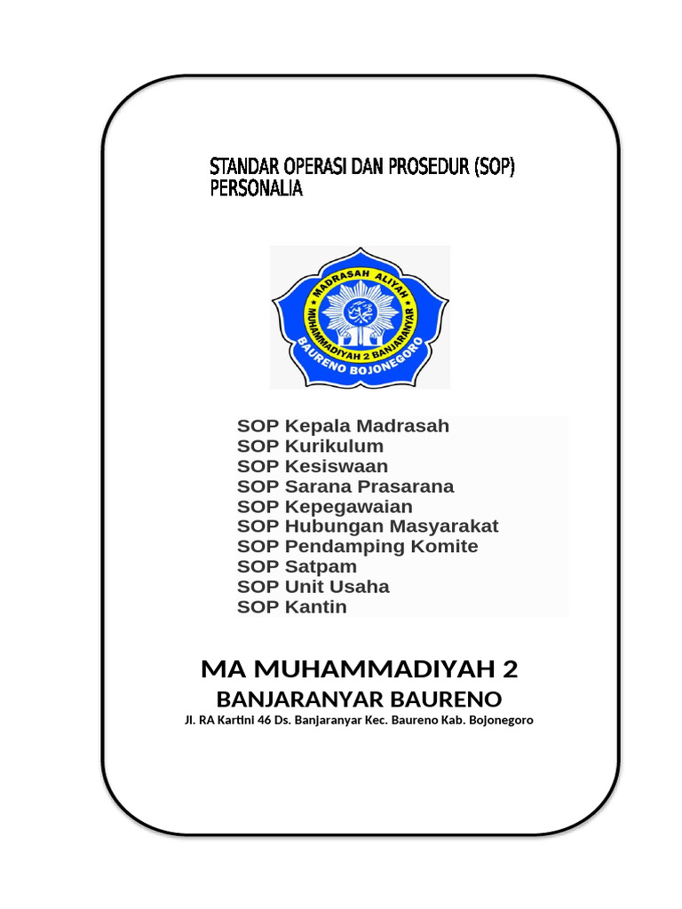 Sampul Sop Personalia | PDF