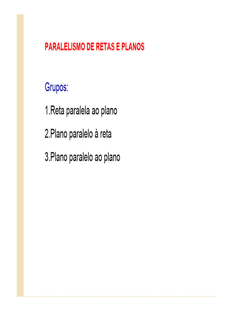 GD - Aula Paralelismo - Perpend | PDF | Linha (Geometria) | Perpendicular